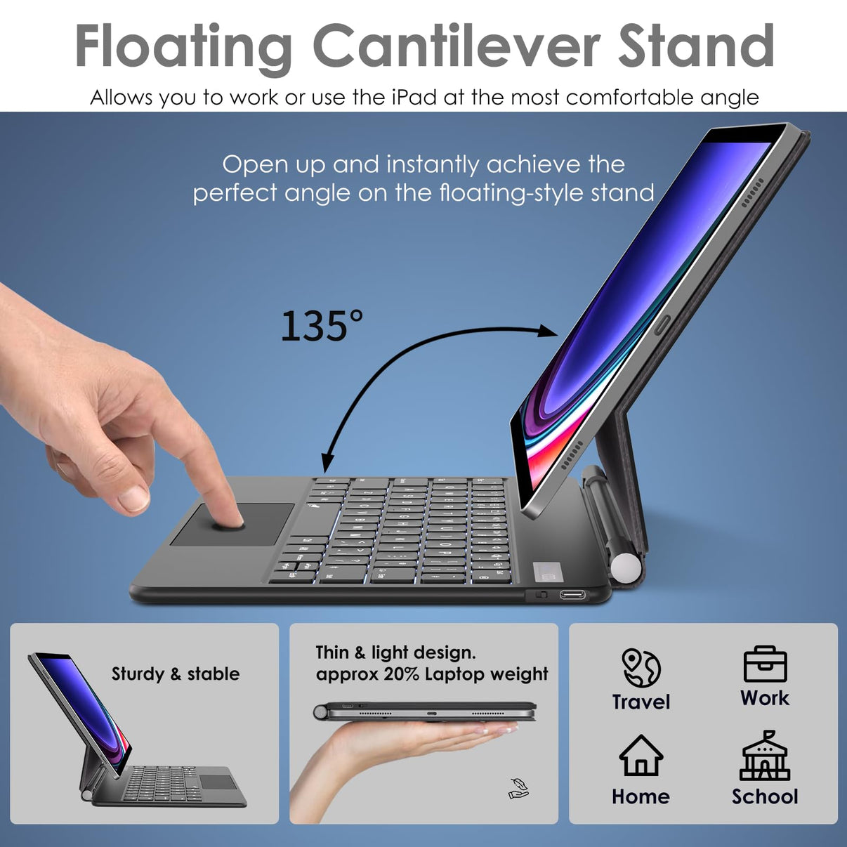 TECHGEAR Magic Keyboard for Samsung Galaxy Tab S11 / S10 FE / S10 Lite ...