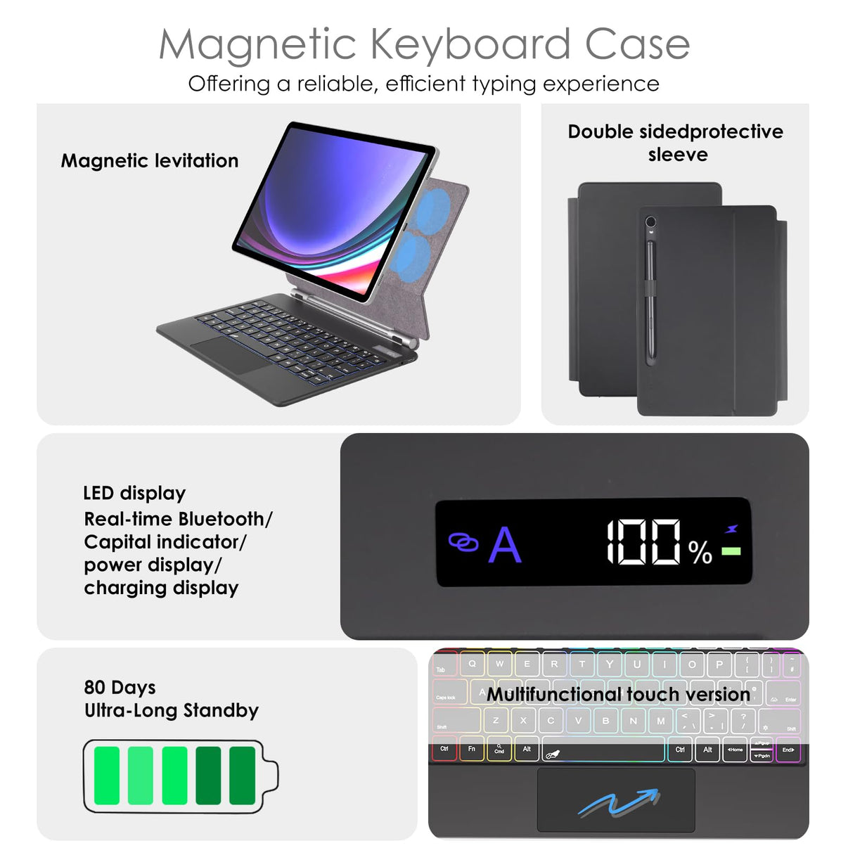 TECHGEAR Magic Keyboard for Samsung Galaxy Tab S11 / S10 FE / S10 Lite ...